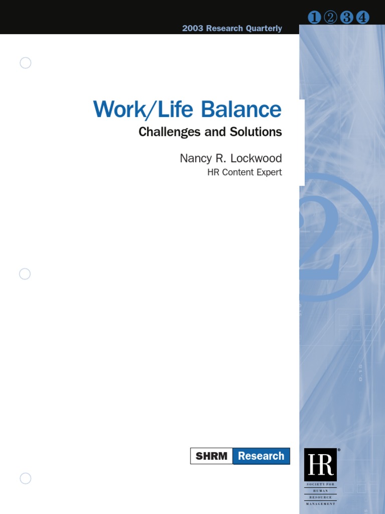 Work/Life Balance: Challenges and Solutions | PDF