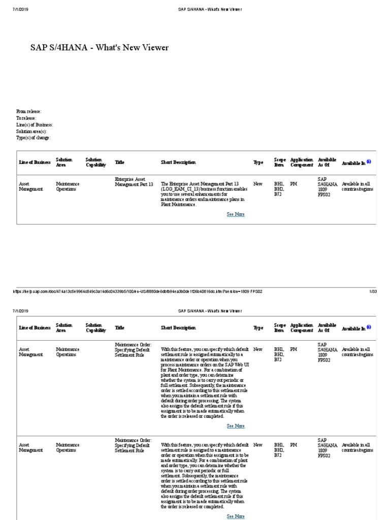 SAP S - 4HANA - What's New Viewer PDF | PDF | Sap Se | Software