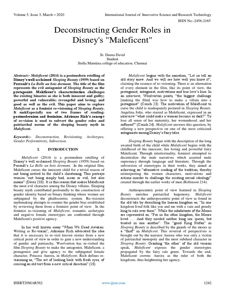 Deconstructing Gender Roles | PDF | Sleeping Beauty | Feminism