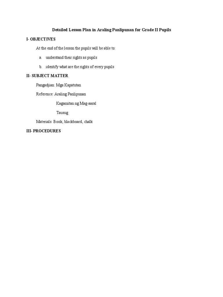 Detailed Lesson ArPan | PDF