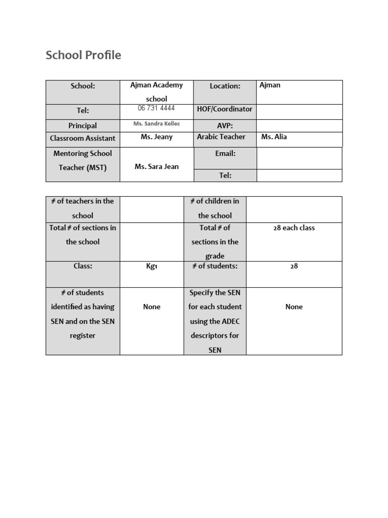 School Profile | PDF