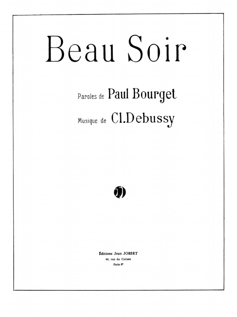 Debussy - Beau Soir | PDF