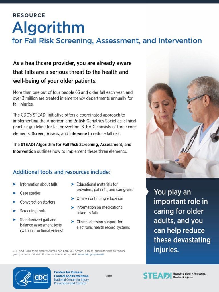 STEADI Algorithm 2019 | PDF | Risk | Health Sciences