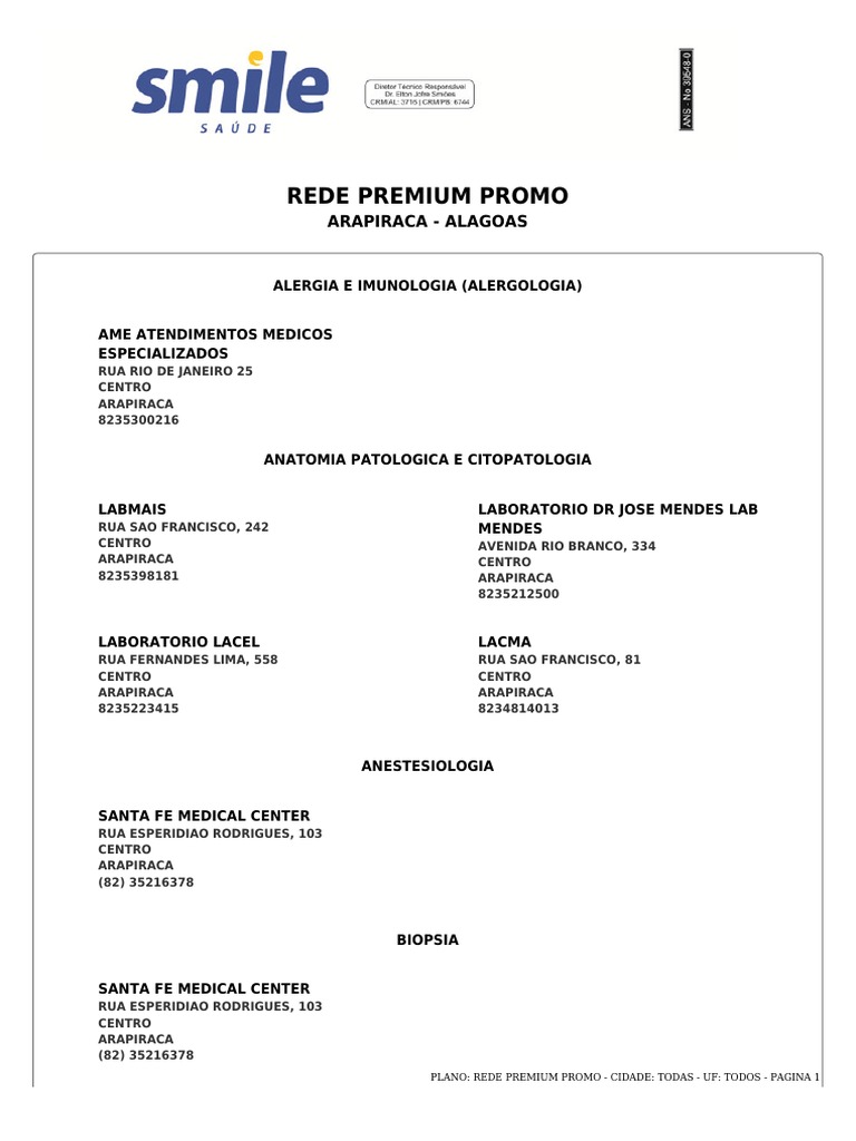Rede Premium Promo PDF | PDF | Remédio | Especialidades médicas