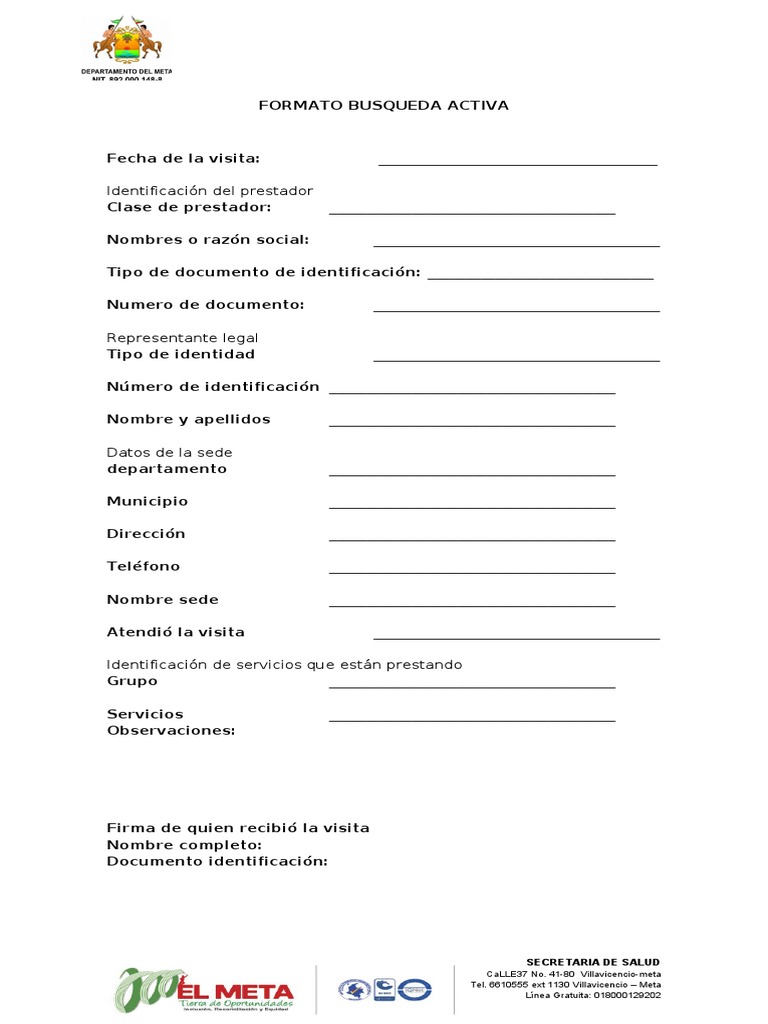 Formato Busqueda Activa | PDF