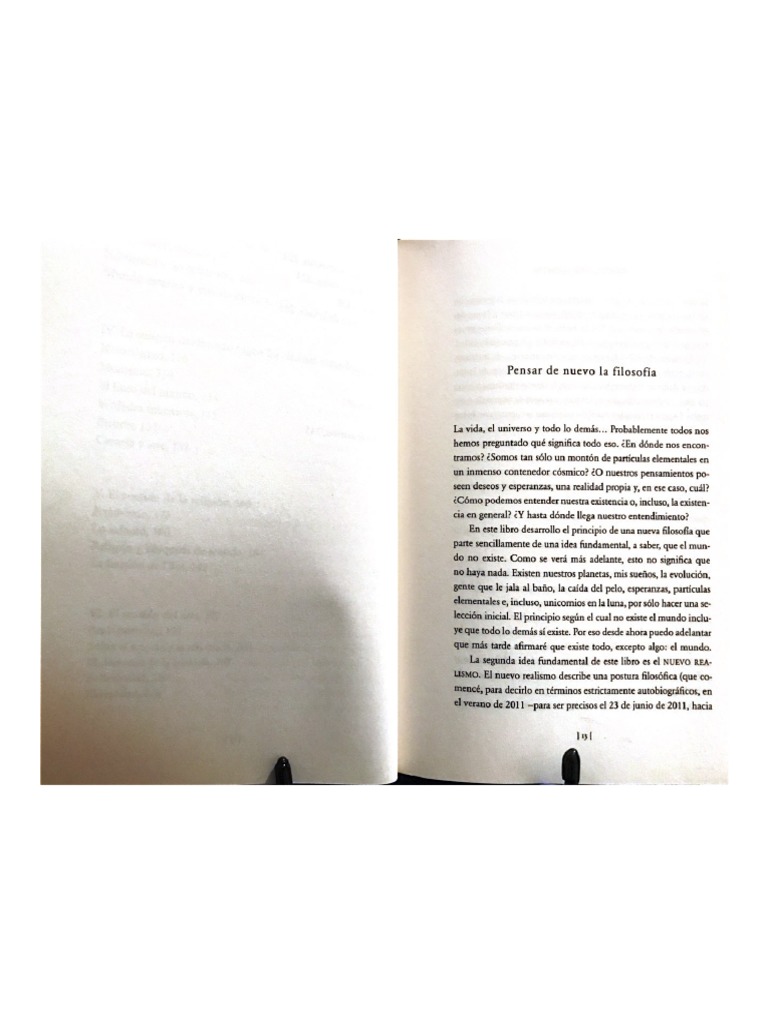 Gabriel, Markus. Por Qué No Existe El Mundo. | PDF