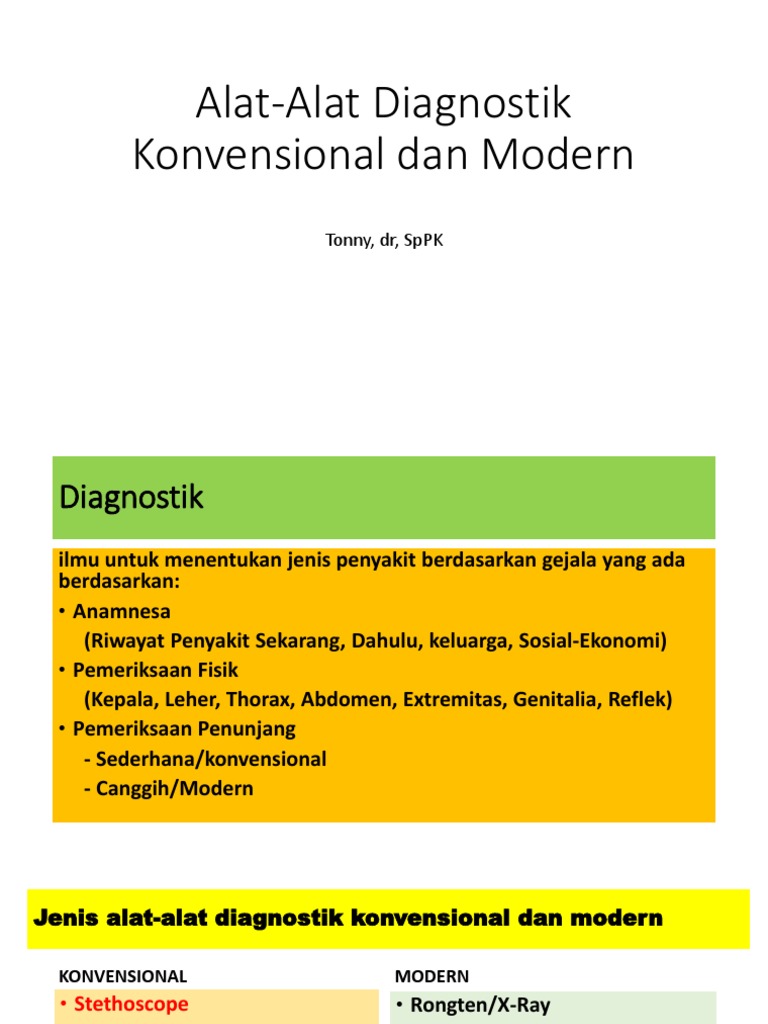 Alat Diagnostik PDF | PDF