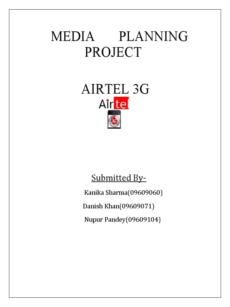 Airtel 3G Media Planning Strategy | PDF | 3 G | Target Audience