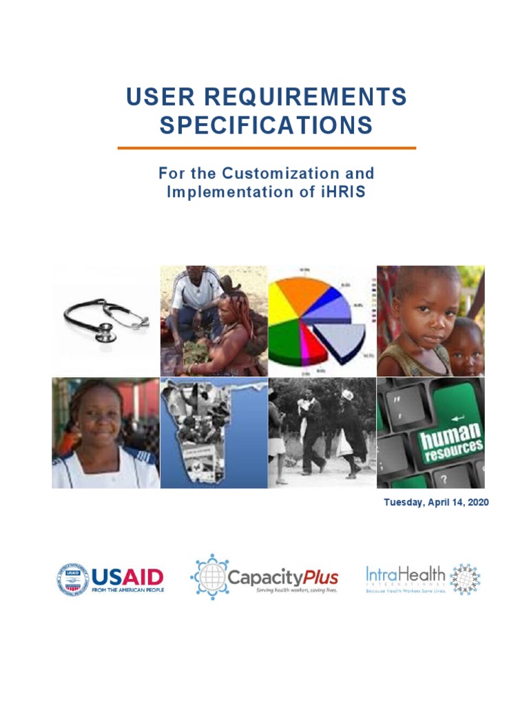 User Requirements Specifications: For The Customization and Implementation of iHRIS | PDF ...