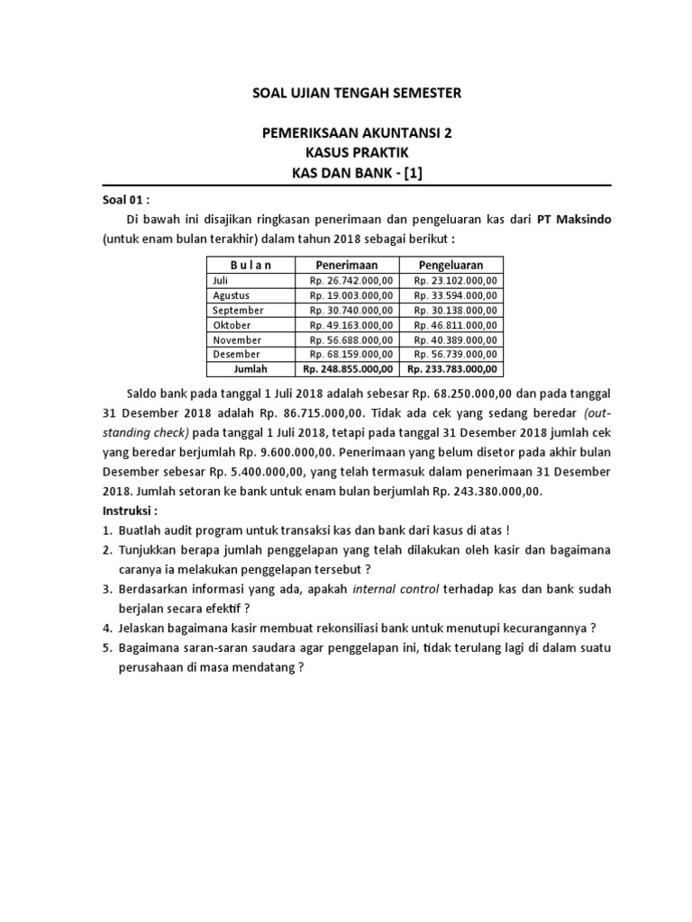 Soal Audit Uts | PDF
