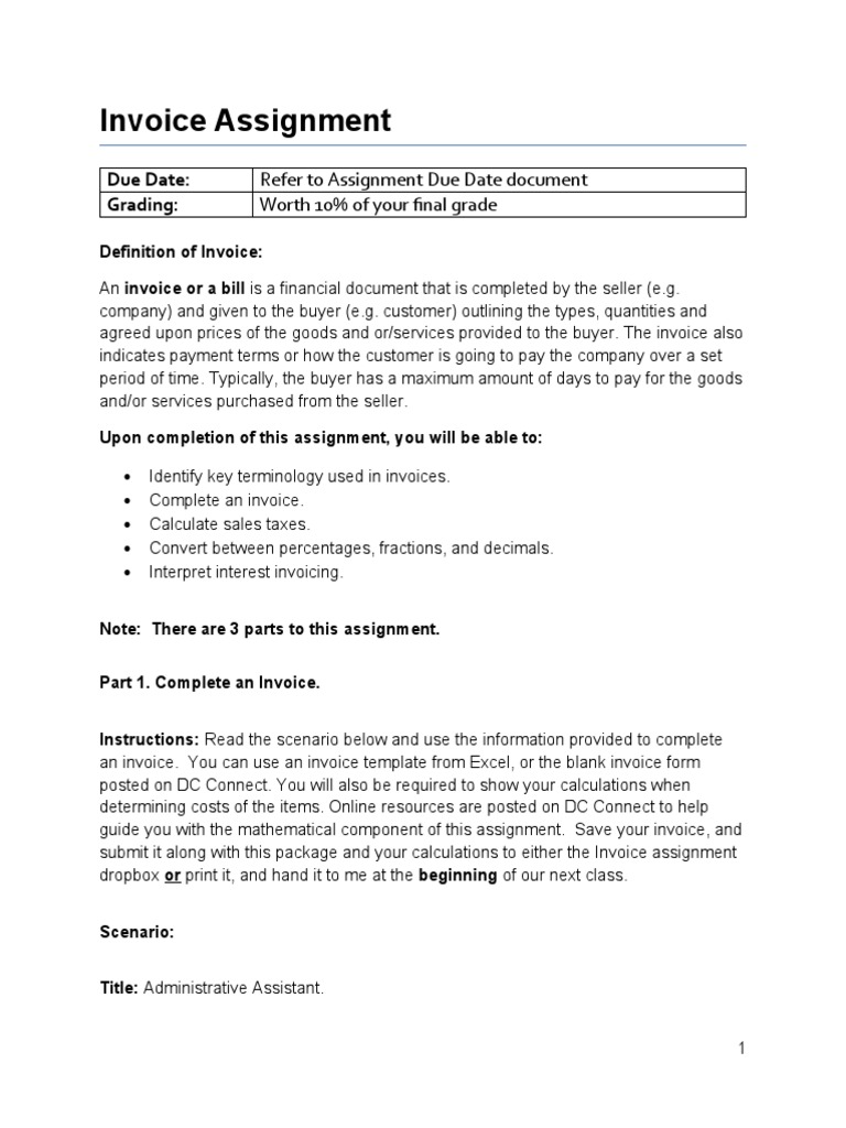 Assignment 2 - Invoice Assignment Final | PDF | Discounting | Invoice