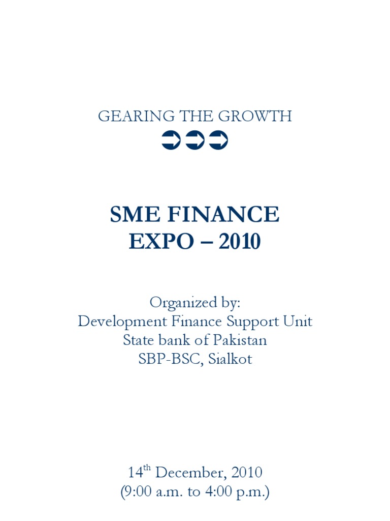 Sme Finance EXPO - 2010: Gearing The Growth | PDF | Small And Medium ...