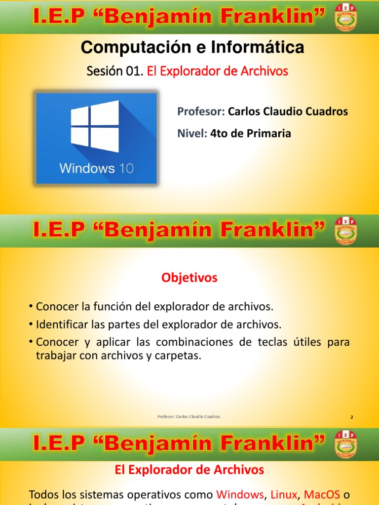 Sesion 1 - El Explorador de Archivos PDF | PDF