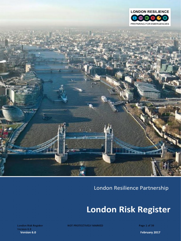 London Risk Register Overview 2017 | PDF | Flood | Dangerous Goods