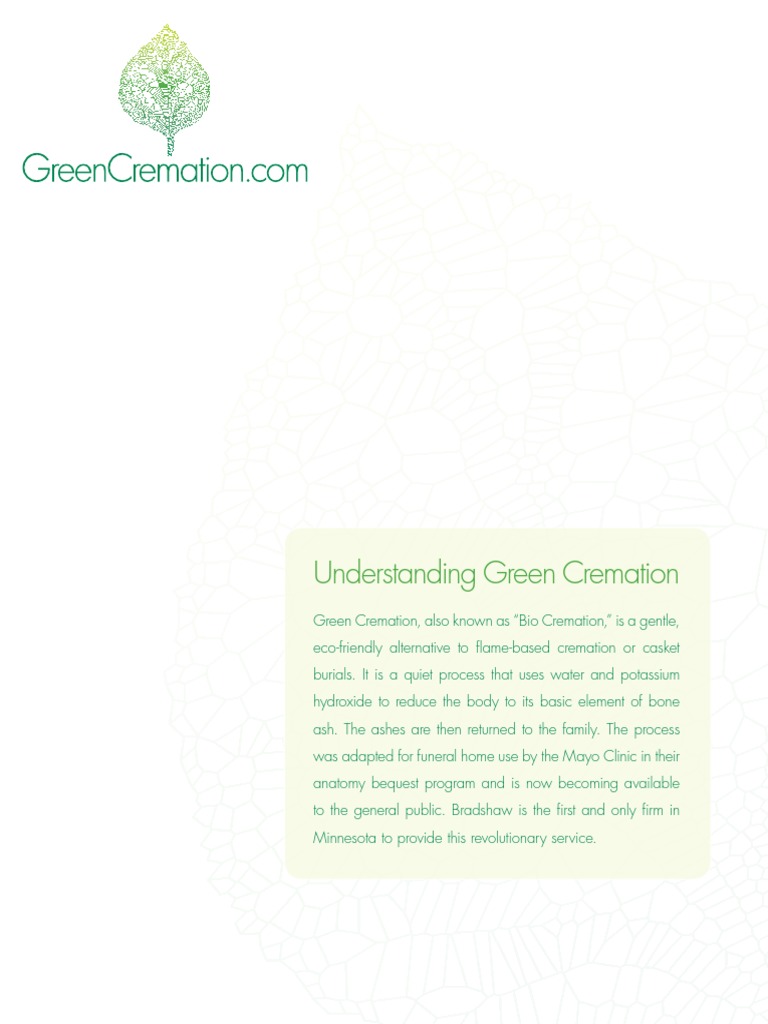 Understanding Green Cremation Brochure | PDF | Cremation | Burial