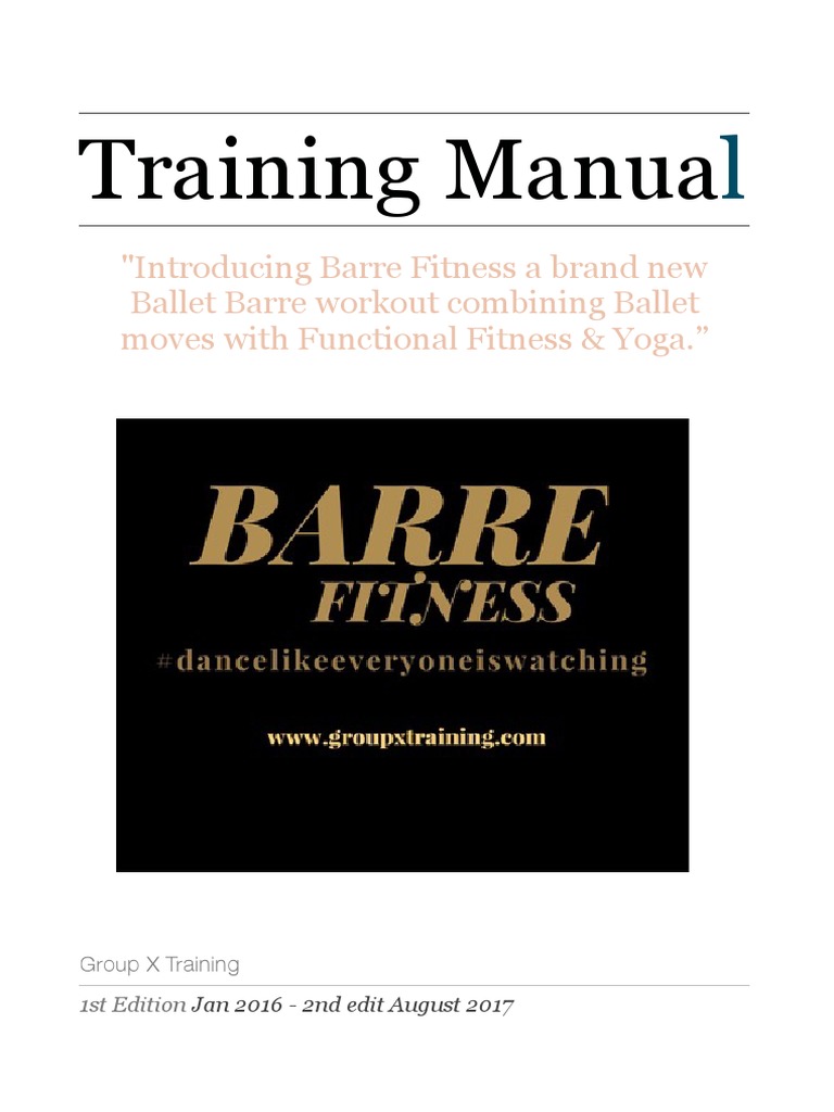 Barre Fitness Instructor Manual | PDF | Foot | Anatomical Terms Of Motion