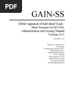 GAIN-SS Scoring and Interpretation Guide | PDF | Mental Disorder ...