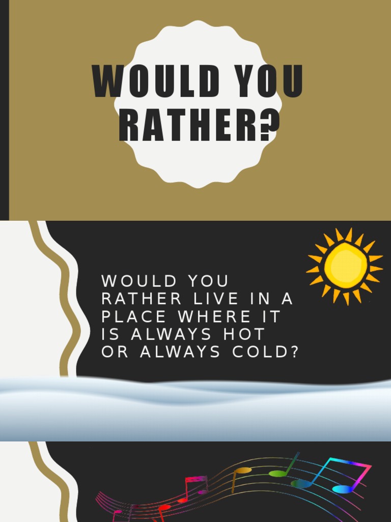 Would You Rather | PDF