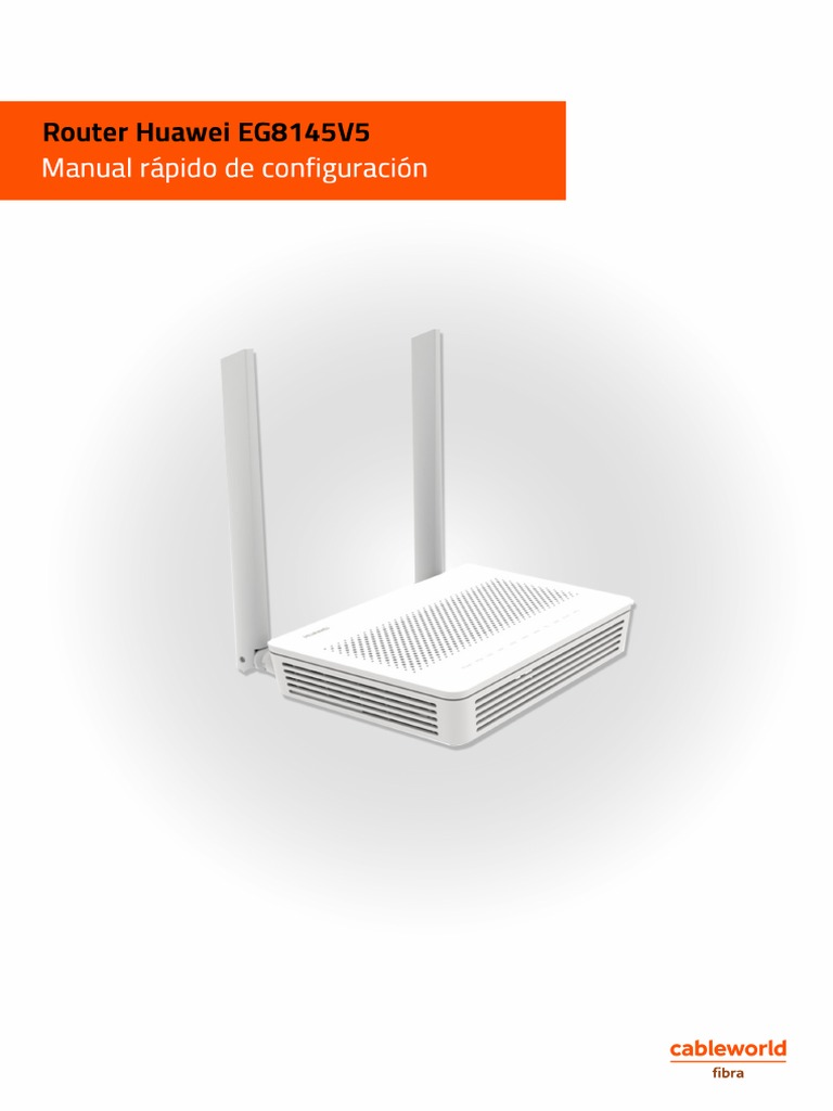 Manual Configuración Router HUAWEI EG8145V5 | PDF