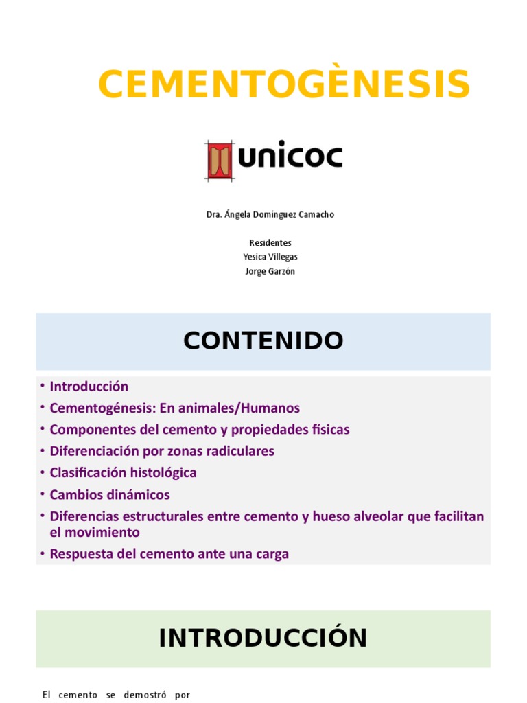Cementogénesis: Estructura y Función | PDF | Hueso | Diente