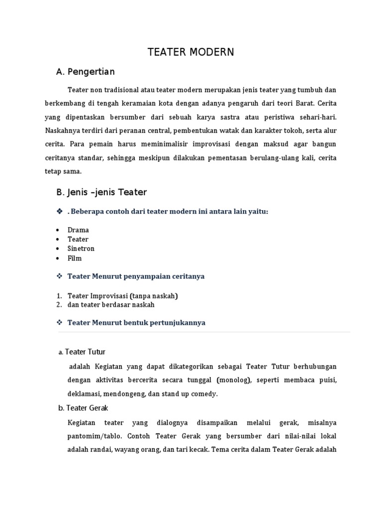 Teater Modern | PDF
