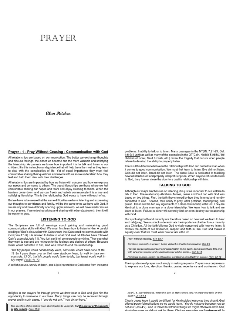 Prayer: Alan Hitchen | PDF | Gratitude | Elijah