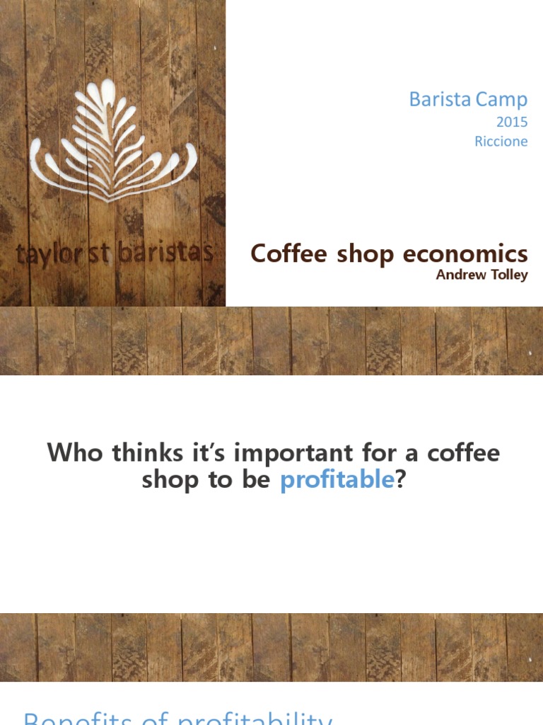 Barista Camp: Coffee Shop Economics | PDF | Labour Economics | Revenue
