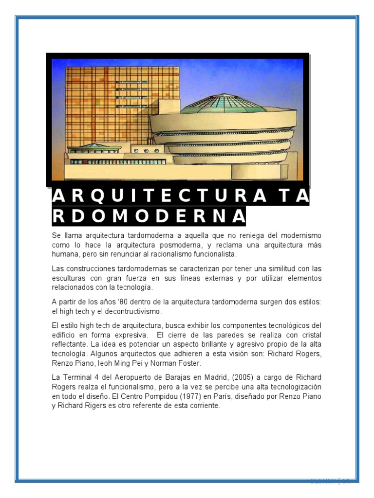 El Tardo-Modernismo | PDF | Estética | Medios de arte