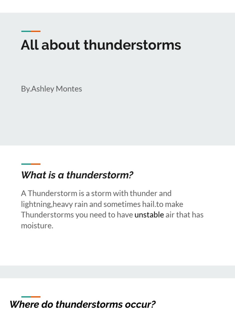 All About Thunderstorms | PDF