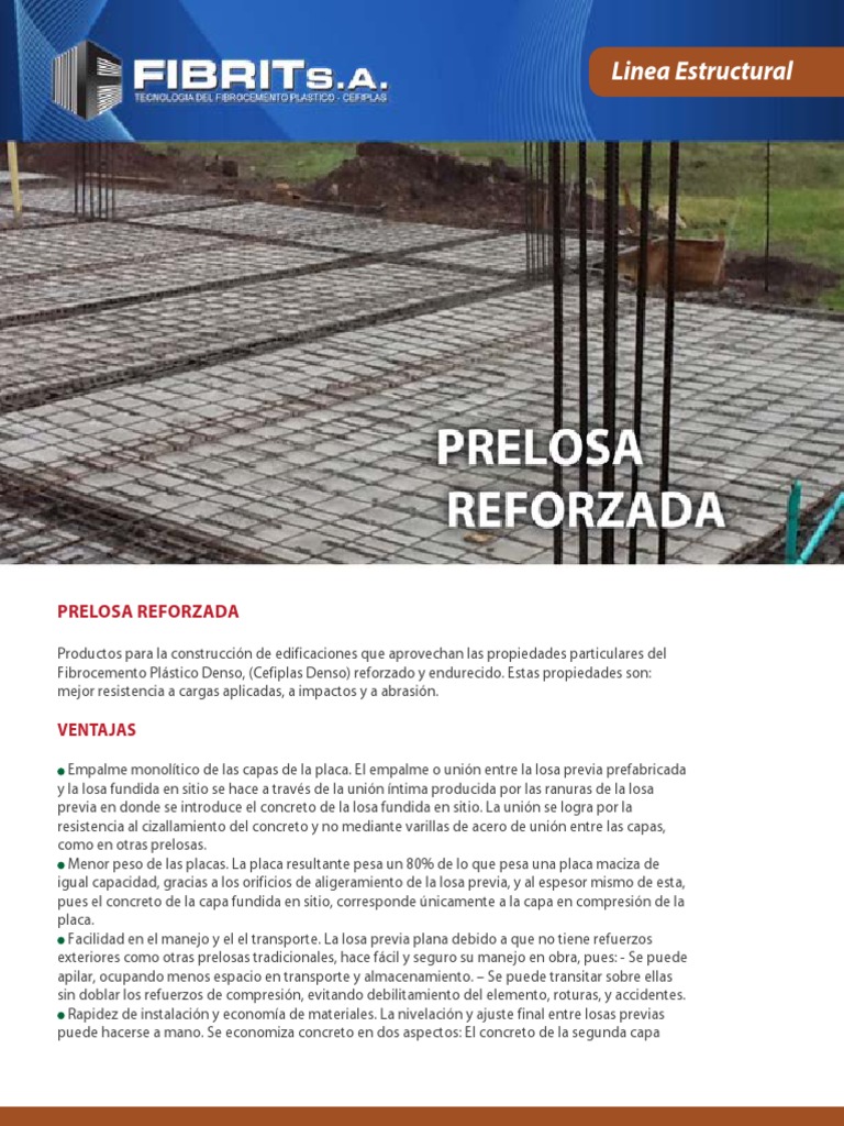 12 Prelosas PDF | PDF | Hormigón | Ingeniería de Edificación