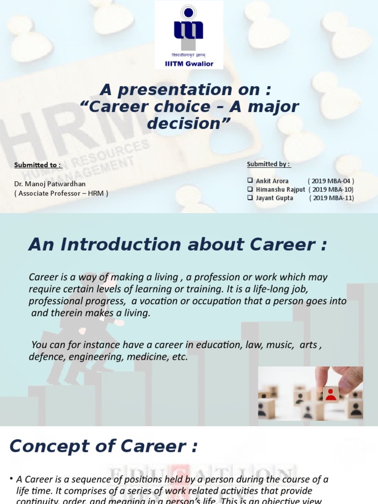 Career Choice: Key Factors and Steps | PDF | Survey Methodology | Goal