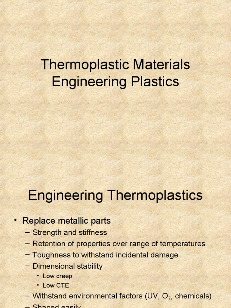 Engineering Thermoplastics Overview | PDF | Thermoplastic | Nylon