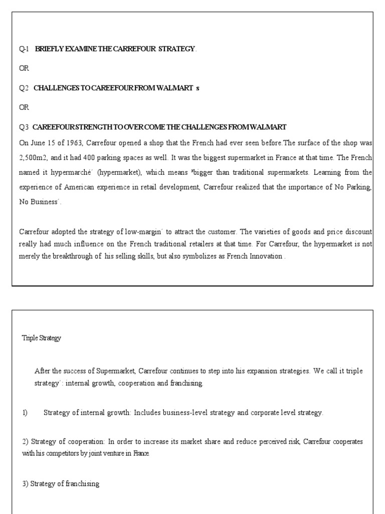 Carrefour Case Study | PDF | Retail | Walmart