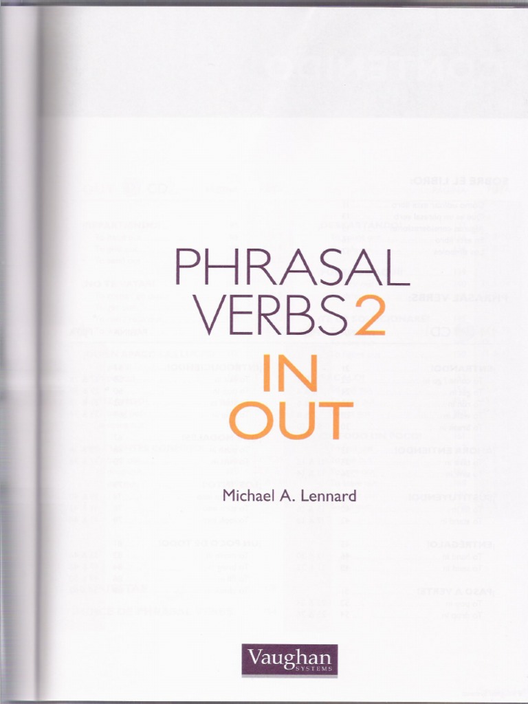 Phrasal Verbs 2 in Out | PDF