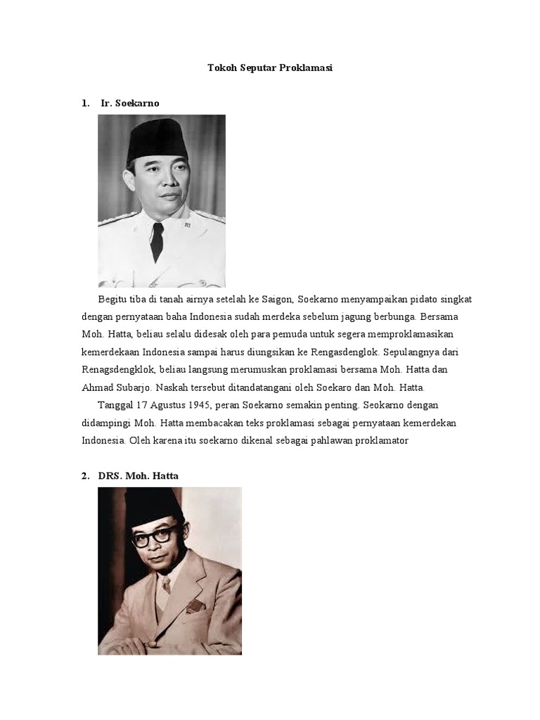 Tokoh Seputar Proklamasi | PDF | Perjalanan | Sejarah
