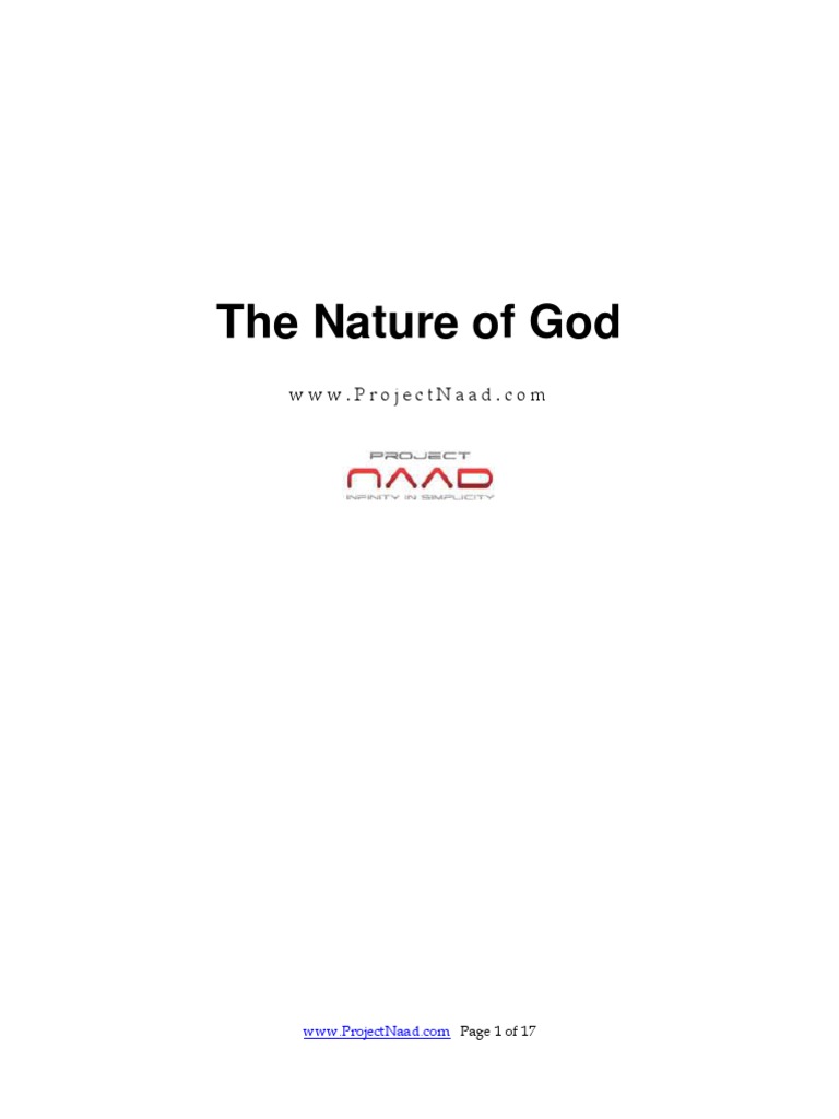Nature of God | PDF | Monism | God