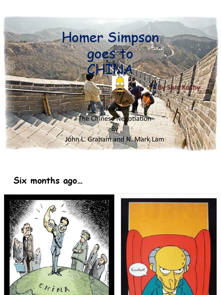 Homer Simpson Goes To China: Based On The Chinese Negotiation by John L ...