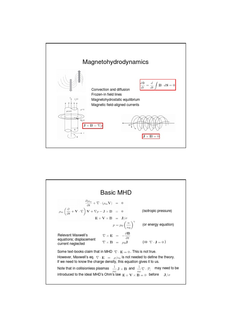 Magnetohydrodynamics | PDF | Magnetohydrodynamics | Plasma (Physics)