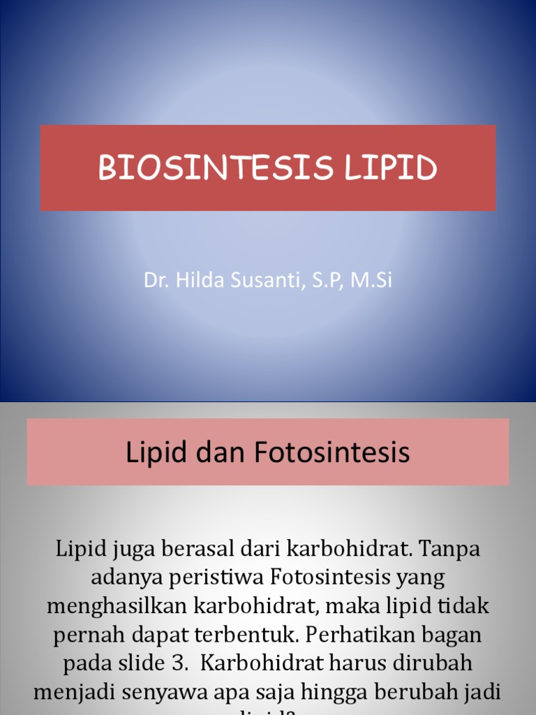 Biosintesis Lipid Tumbuhan | PDF | Kesehatan Holistik