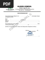 Surat Sakit Klinik Anggrek | PDF