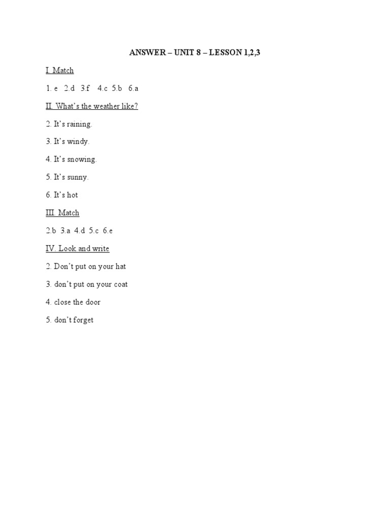 Answer-Unit 8-L1,2,3 | PDF