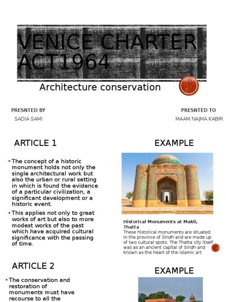 Venice Charter Act1964 Sadia 073 | PDF | Museology | Archaeology