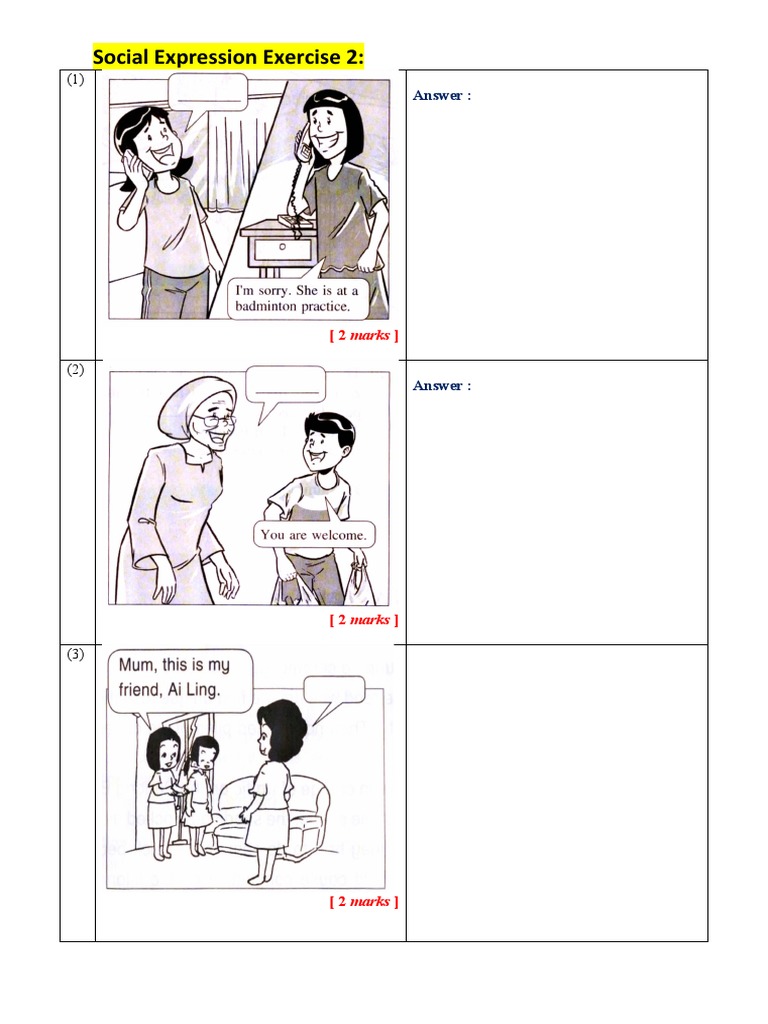 Social Expression Exercise 2 | PDF