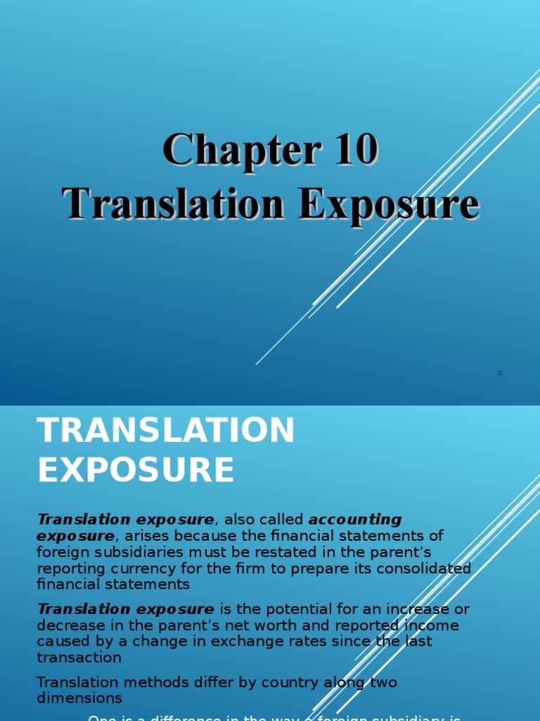Chapter 10 Translation Exposure | PDF | Balance Sheet | Income