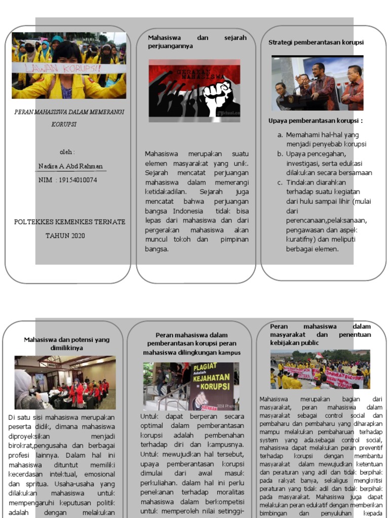 Leaflet PERAN MAHASISWA DALAM MEMERANGI | PDF
