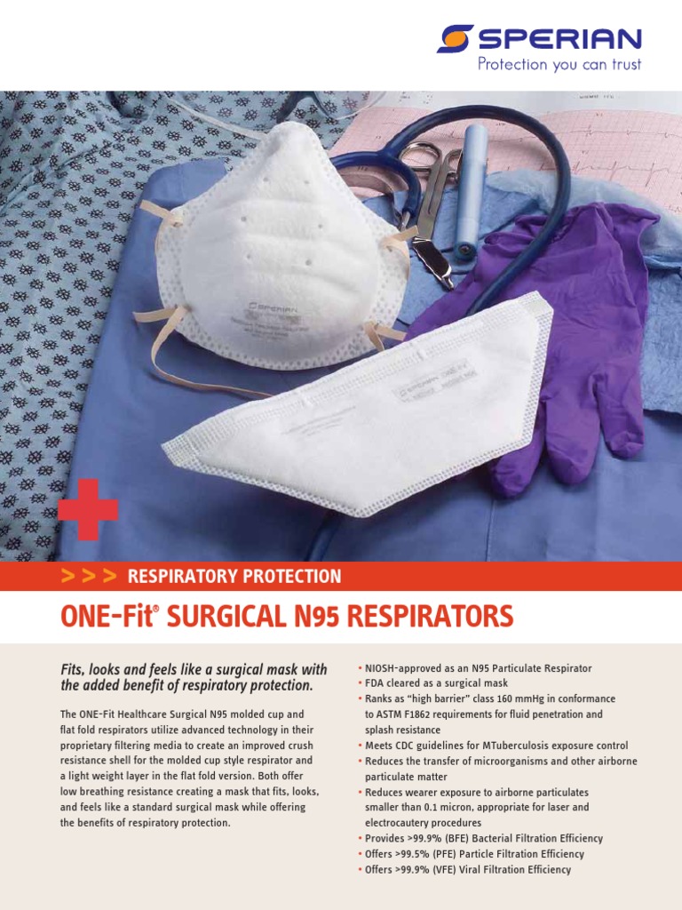 ONE-Fit Surgical N95 Respirators: Respiratory Protection | PDF ...
