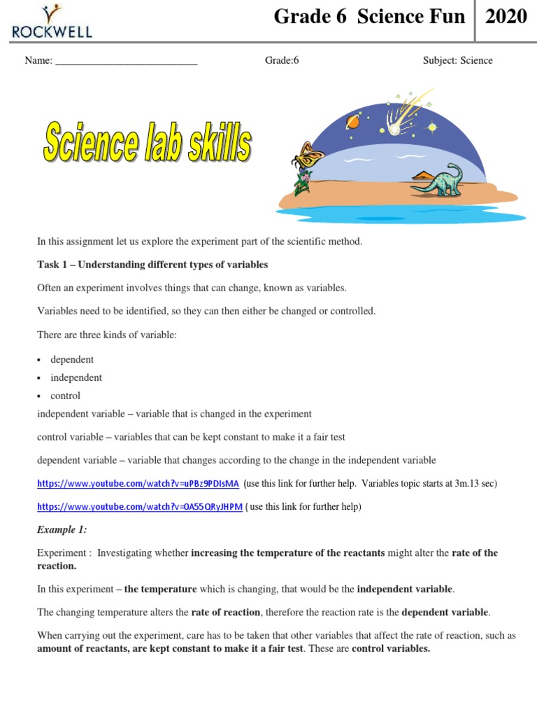 Science Fun Grade 6 Answers | PDF | Experiment | Reaction Rate