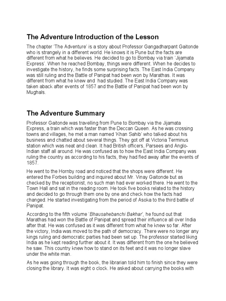 The Adventure Introduction of The Lesson | PDF | Determinism | Reality