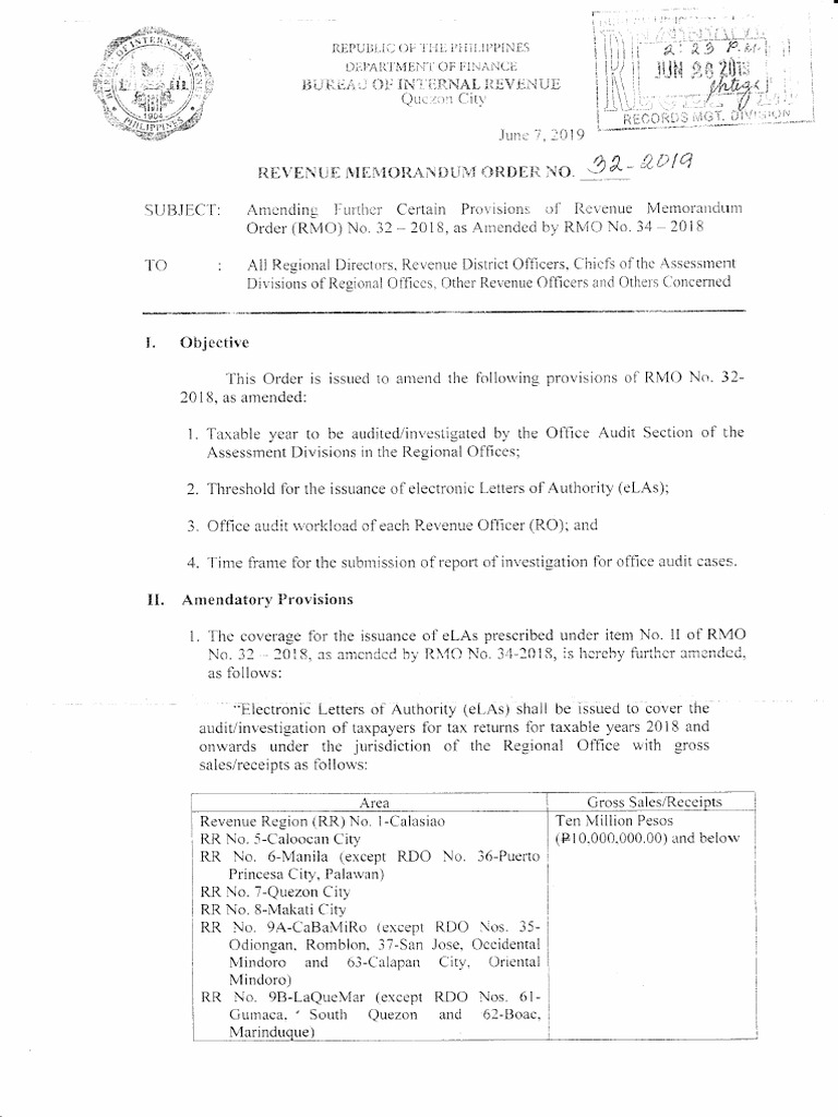 RMO - No. 32-2019 PDF | PDF