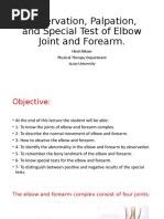 Elbow Joint Special Tests Overview | PDF | Elbow | Anatomical Terms Of ...